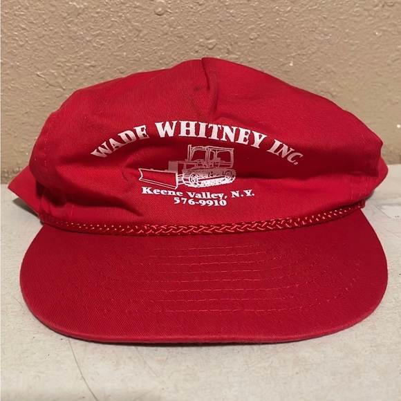 Accessories | Vintage Wade Whitney Red Trucker Snapback Hat Cap Nissin ...